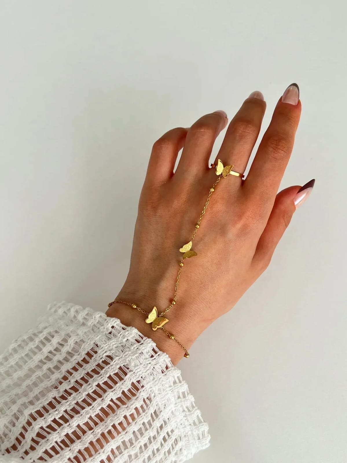 Pulsera con anillo mariposa – Df Mayoreo